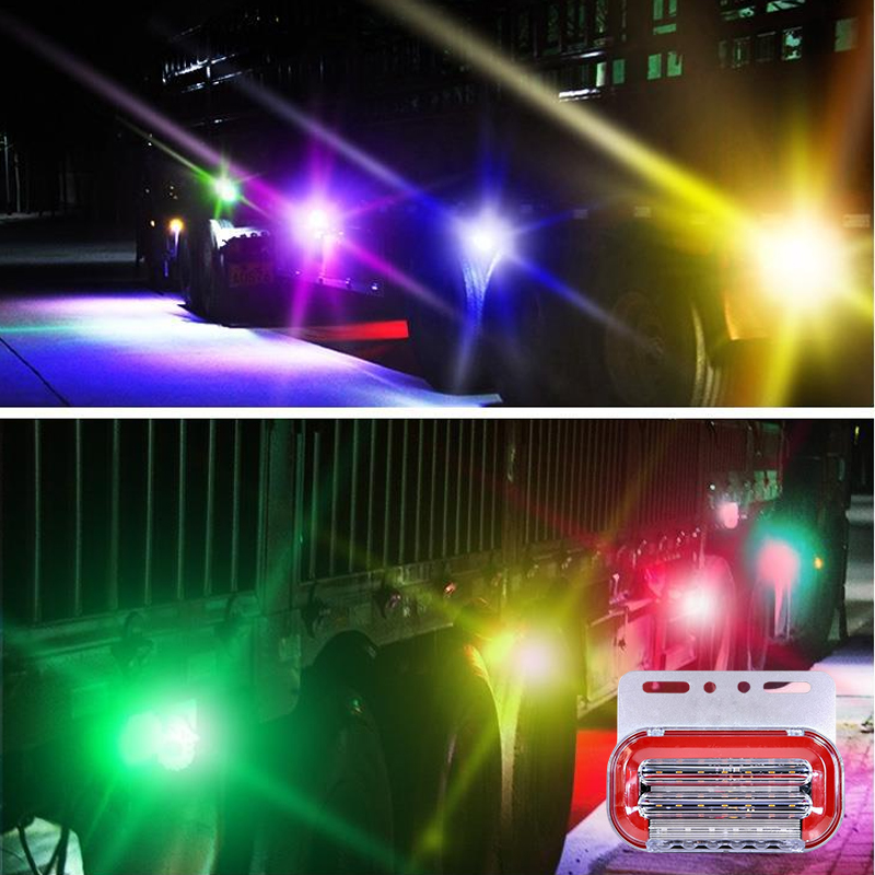 MKZCAR Truck Lori LED Side Lamp LED Lori Lorry 12V 24V Double Colorful ...