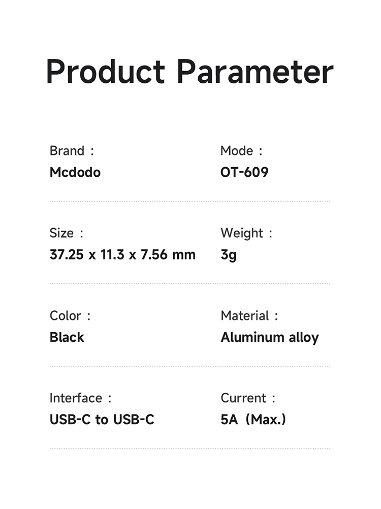 【1Yr Warranty】 MCDODO Digital Display USB-C to USB-C PD 100W Connector OT 6090 | Shopee Malaysia