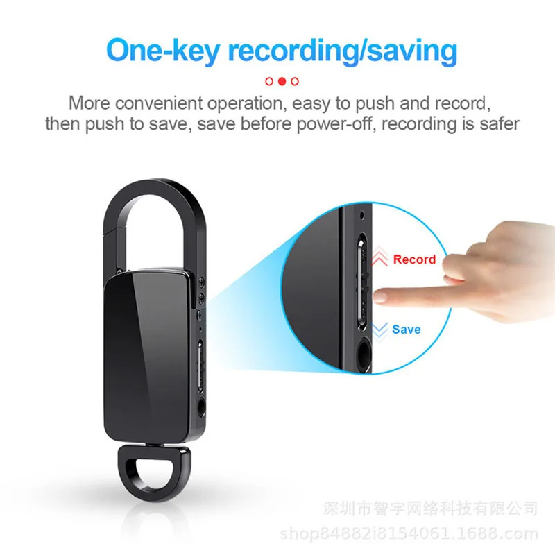 Keychain Voice Recorder Voice Mini Audio Media Player Student Teacher ...