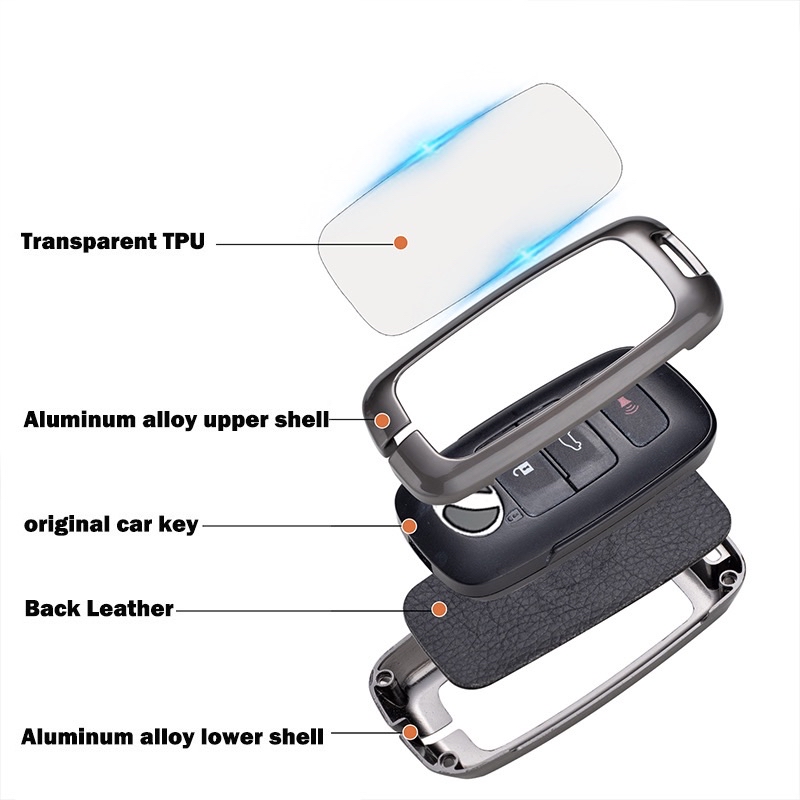 New Arrival Zinc Alloy+silica Gel Car Key Cover for Perodua Ativa MYVI ...