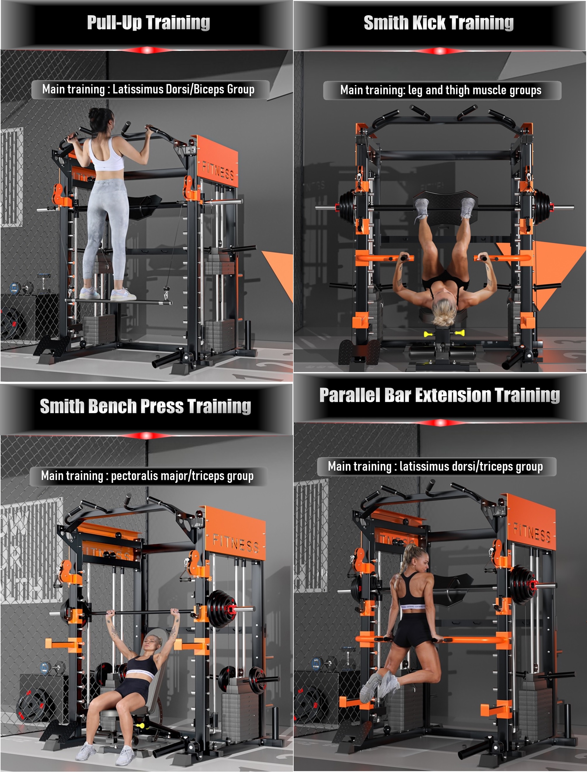 ADSPorts JL-Z4 Commercial Grade Multi-function Smith Machine ...