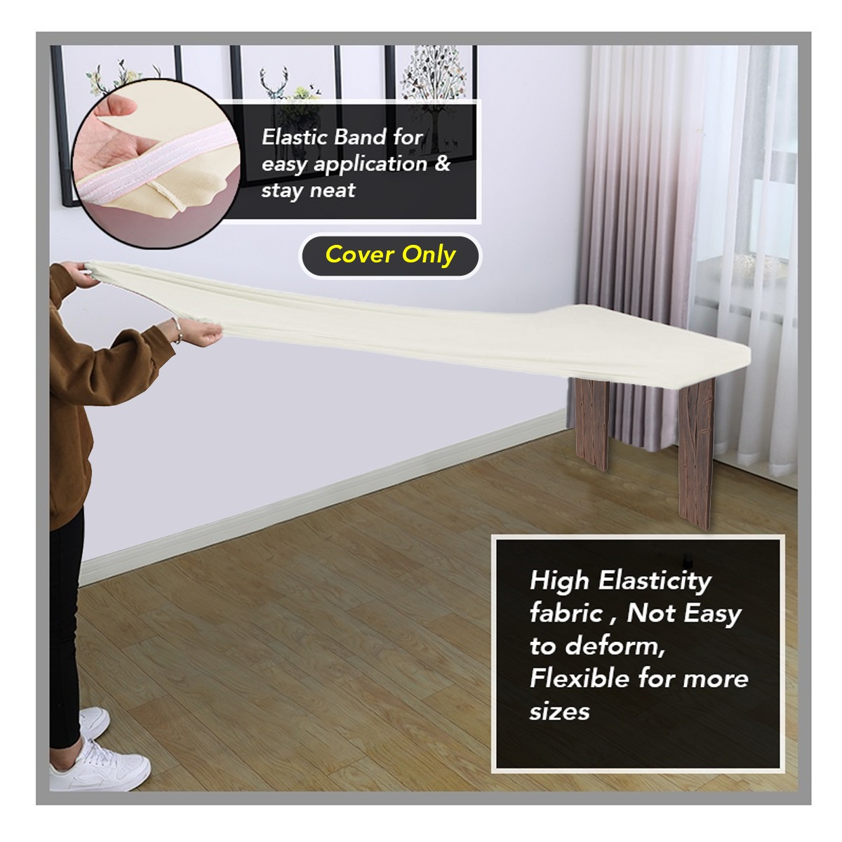 ACEVE DREAM READY STOCK 5 FT (4FT Usable) Elastic Banquet Table Top ...