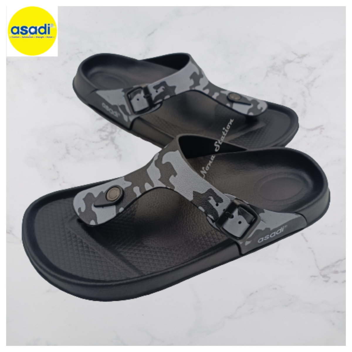 NS ASADI Men Flip-Flop Slippers Shoes MJA-145541(Size : 5 - 10 ) Kasut ...