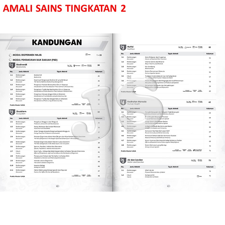 AMALI SAINS TINGKATAN 1 2 3 4 5 KEMAHIRAN PROSES SAINS | DWIBAHASA 2024 ...