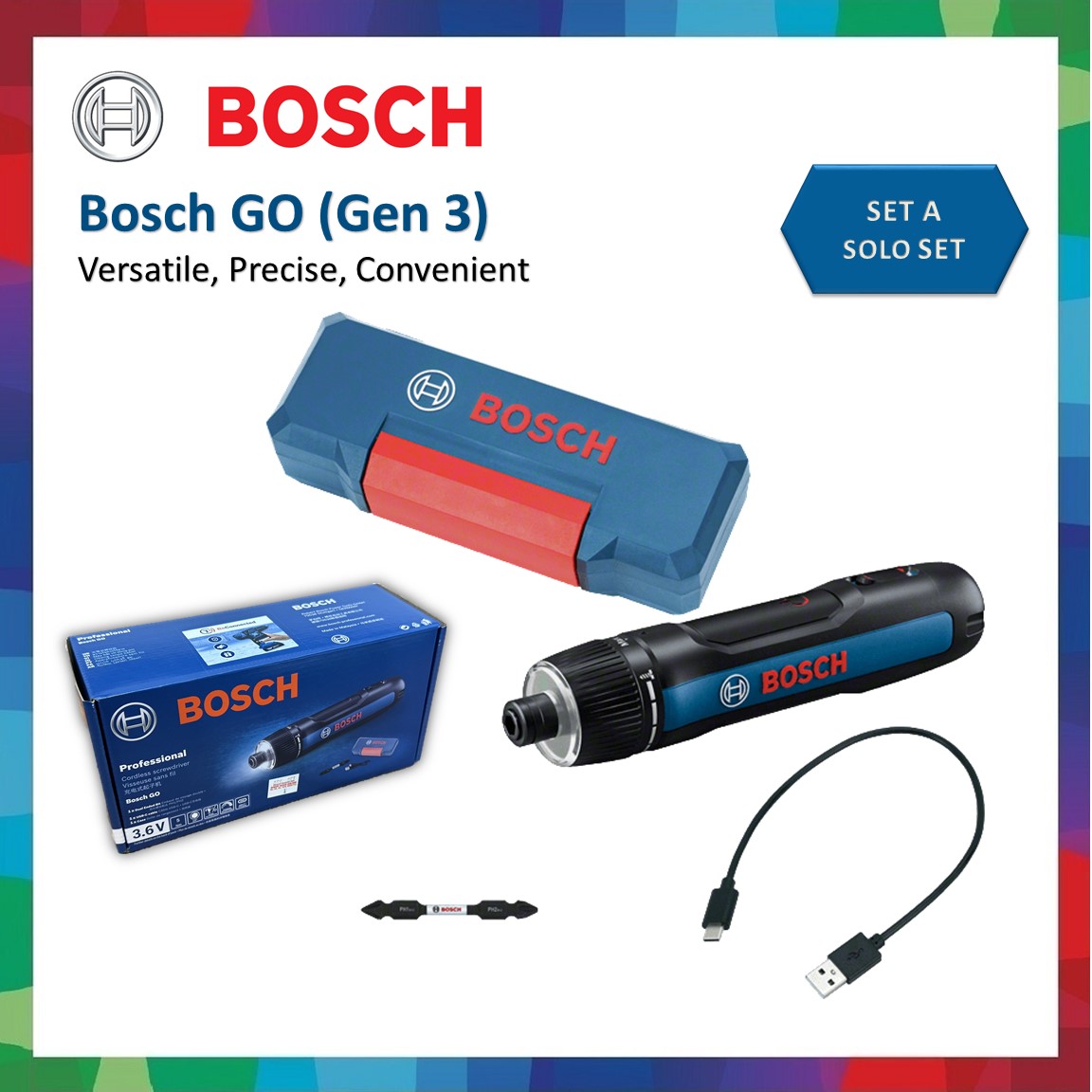 BOSCH GO 3 CORDLESS SCREWDRIVER 3.6V GO3 / Cordless Screw Driver Bateri ...