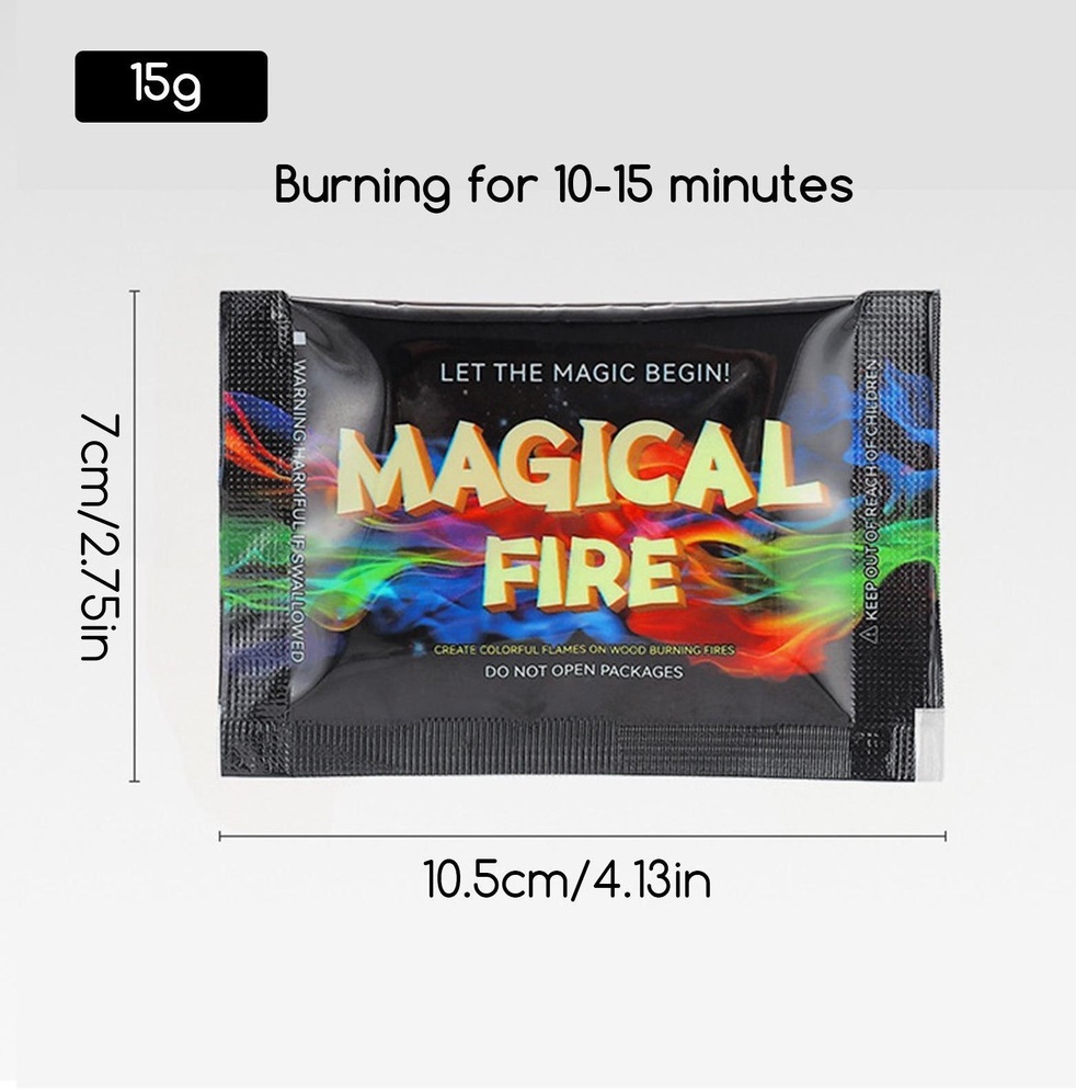 Colorful Fire Flames Powder 10/15g Flame Powder Party Decor Colorful ...