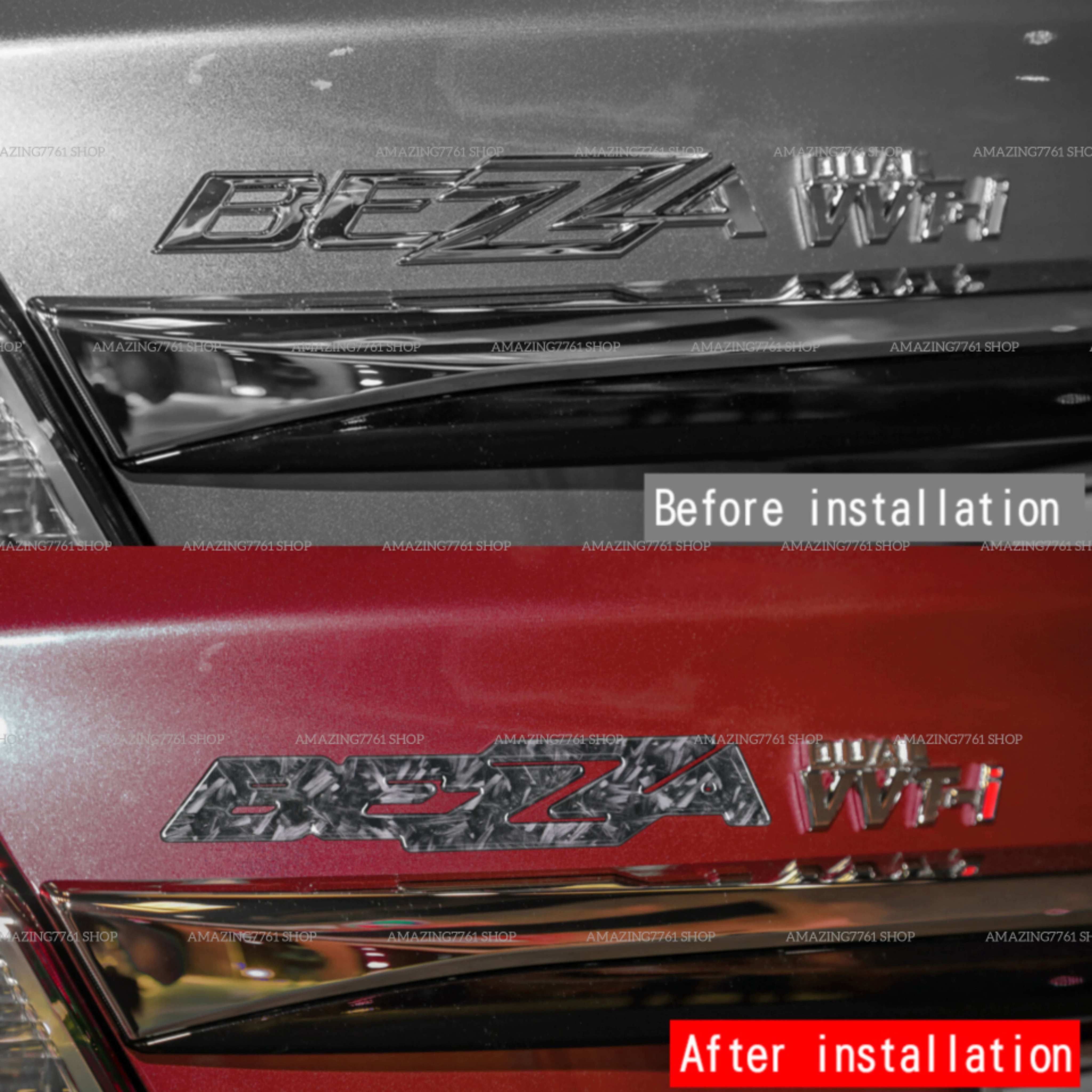 AMAZING PERODUA BEZZA 2016-2024 CAR REAR BEZZA WORD LOGO EMBLEM FRAME ...
