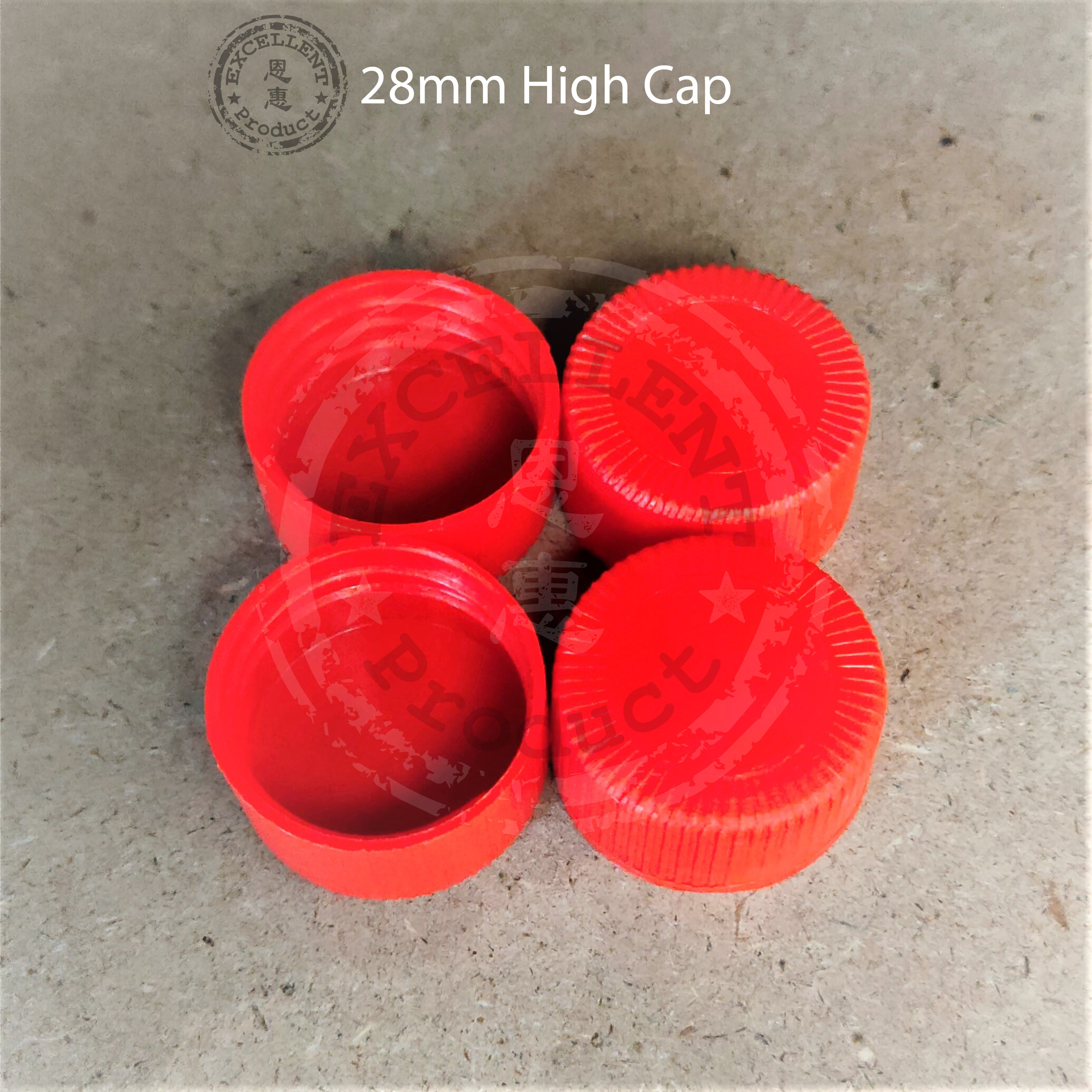 (50/100 PCS) 28mm HIGH Red bottle screw cap / tudung botol / penutup ...