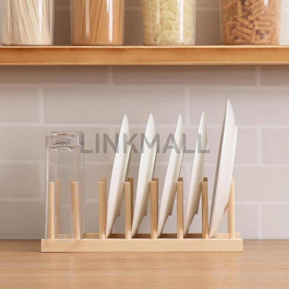 Link Wooden Dish Rack Dish Drainer Bamboo Rack Rak Pinggan&Mangkuk ...
