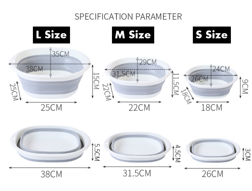 Quality Foldable Bucket Basin Baldi Lipat 折叠水桶 折叠桶 Collapsible Water ...