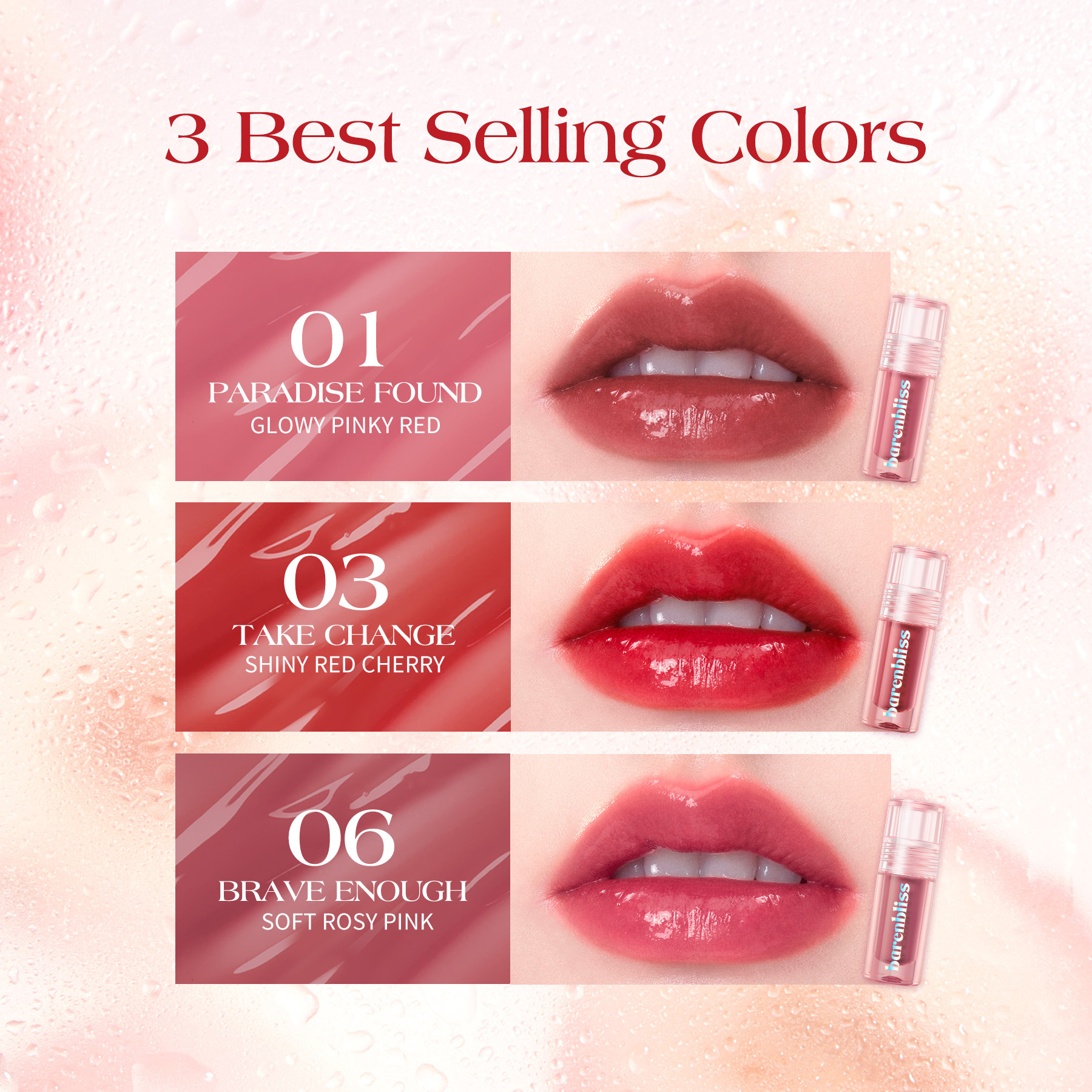 BNB barenbliss Peach Punch Mini Lip Tint Kit Lip Gloss [Natural ...