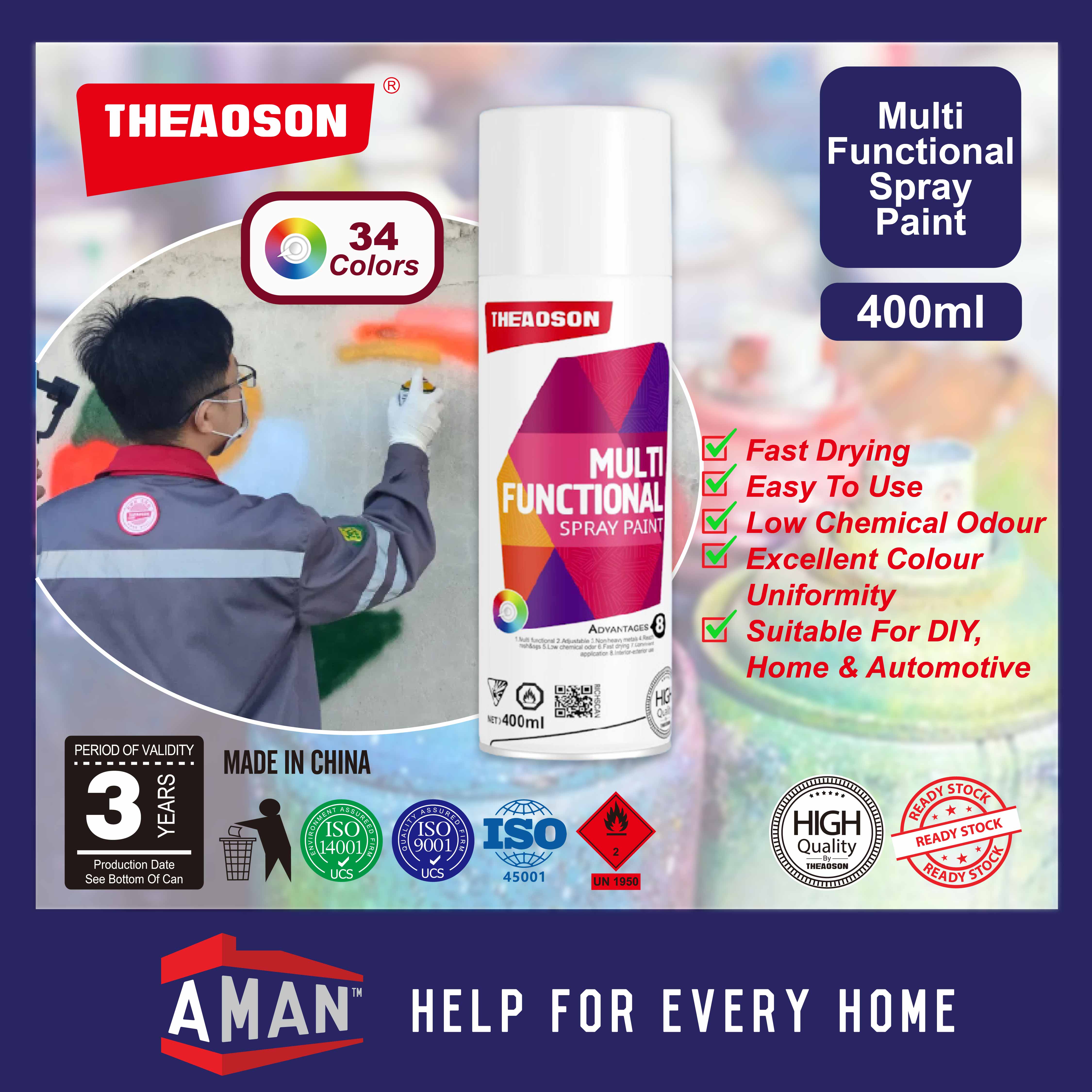 THEAOSON Aerosol Spray Paint Multipurpose Cat Spray Motor Automotive ...