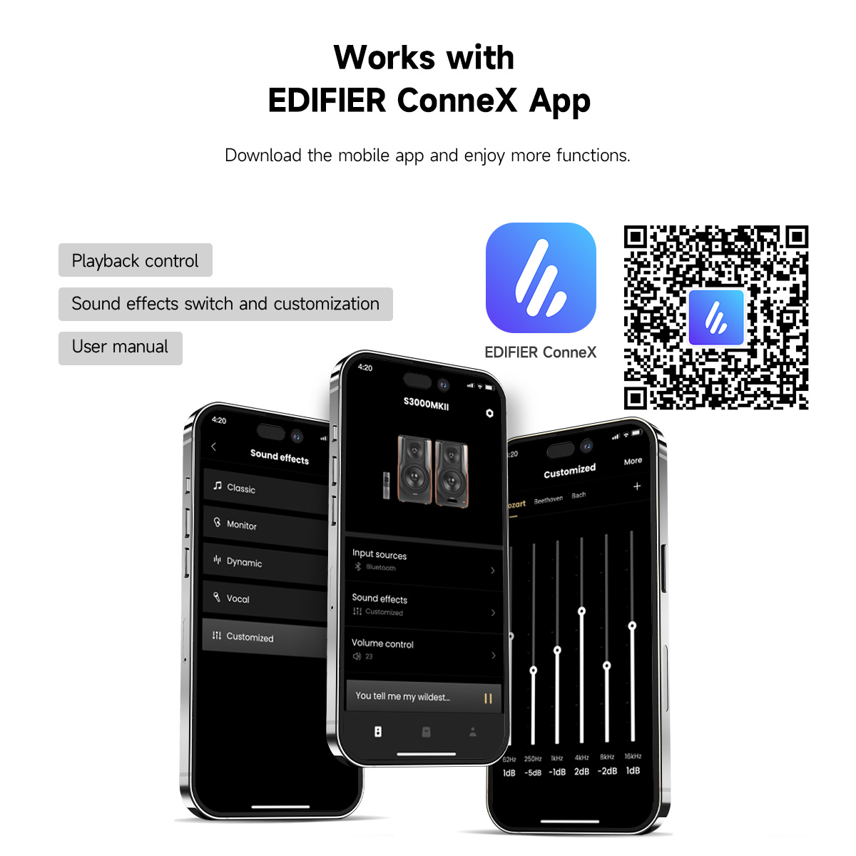 Edifier S3000 MKII Balanced XLR Bookshelf Speakers - Bluetooth V5.0 | Edifier ConneX App ...