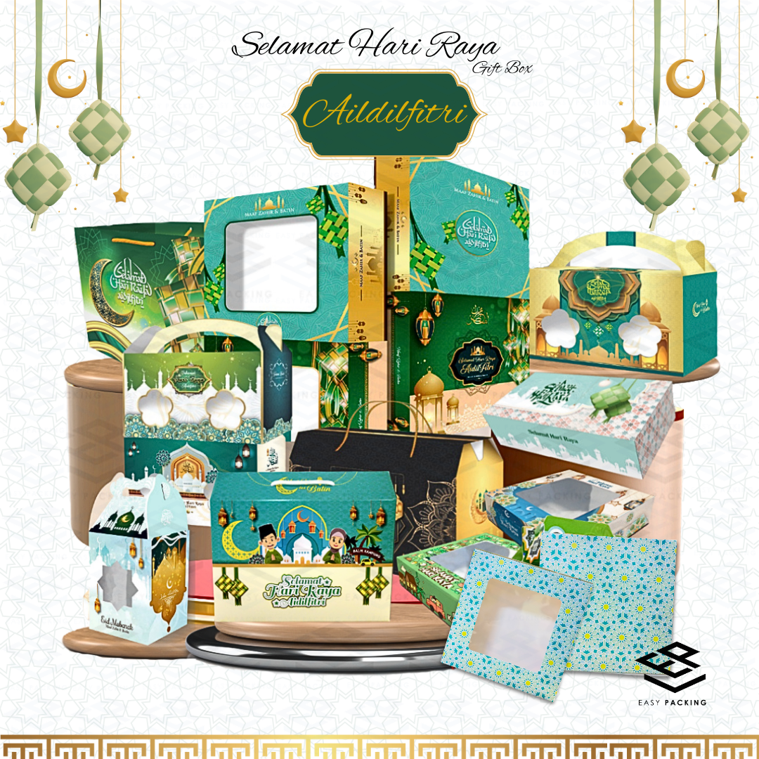 ( 2025 )Hari Raya Gift Box Hari Raya Window Kuih Lapis Box Cake Box ...