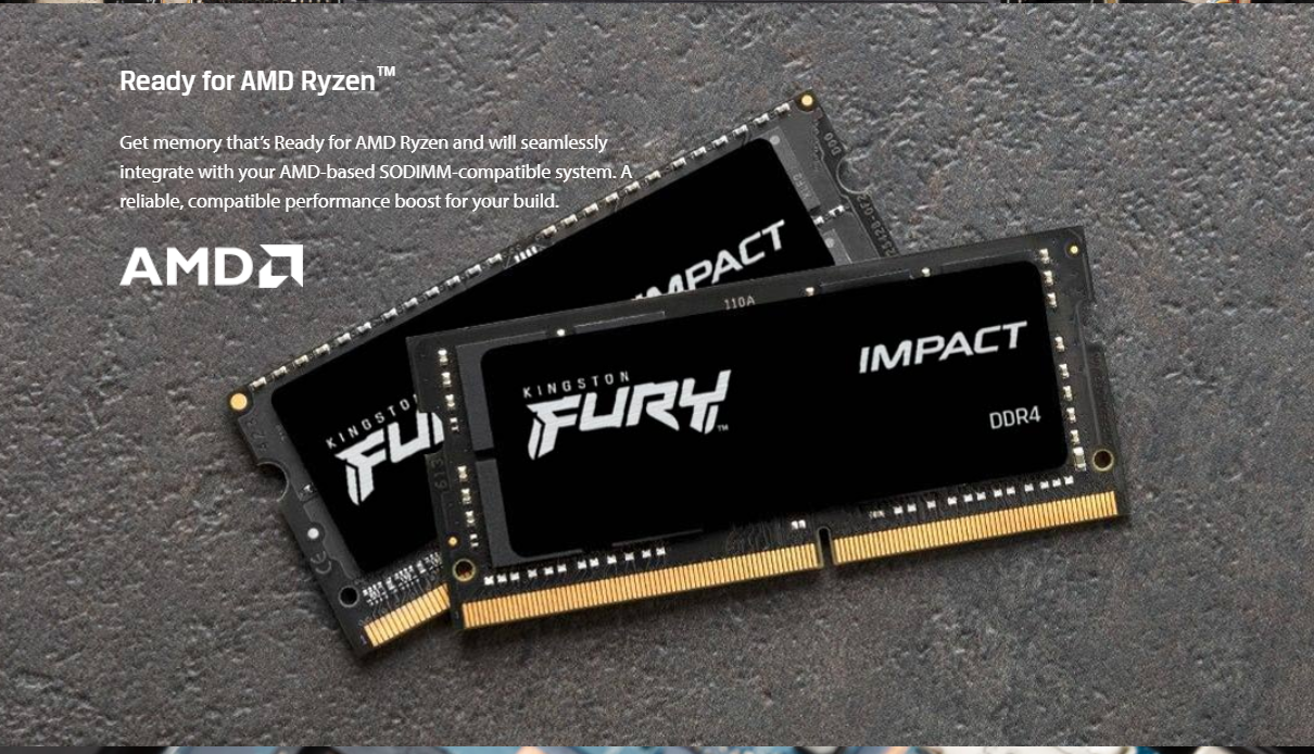 Kingston Fury Impact DDR4 32GB 16GB 8GB 3200MHZ SODIMMs Notebook Ram (KF432S20IB/16 KF432S20IB ...