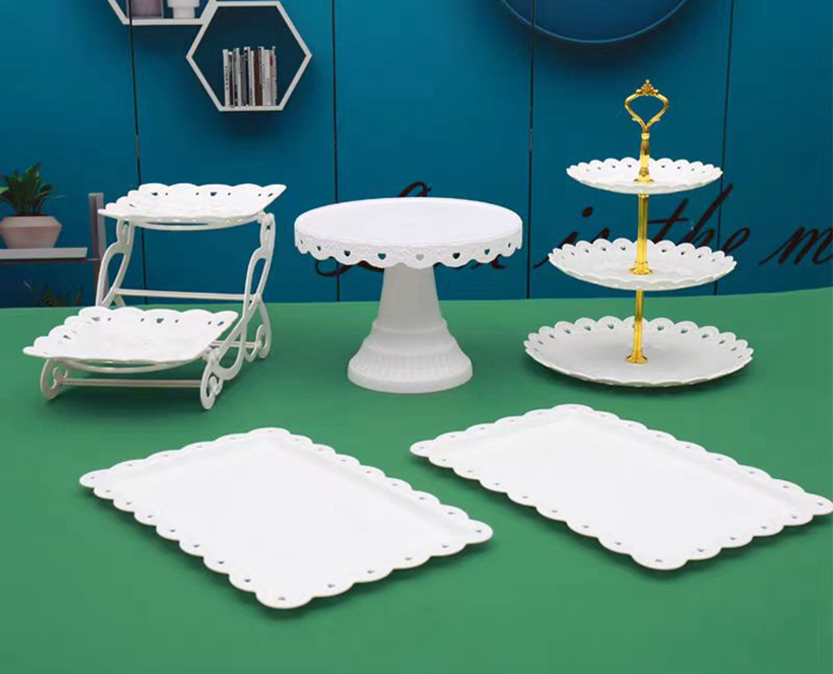 Dessert Table Decoration SetPlastic Snack Rack 2Layers Birthday Cupcake ...
