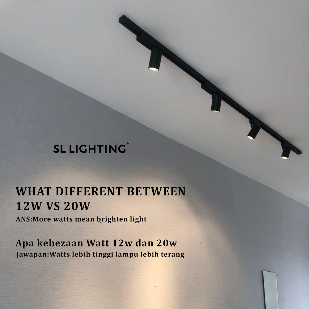 【SET L/U/Square】LED Track Light Custom Make 12W/20W Spotlight Track ...