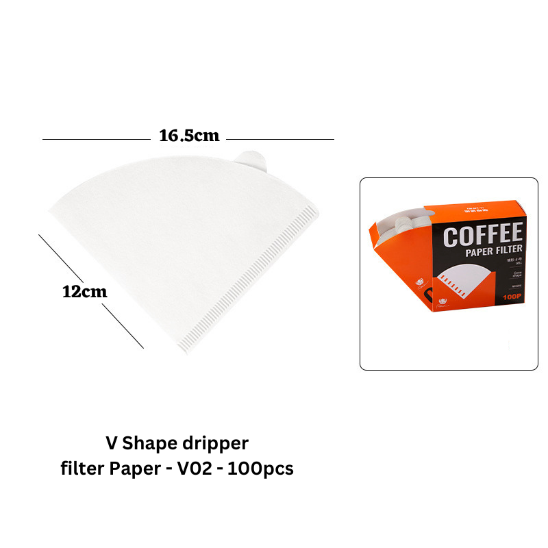 100pcs V Shape V60 Filter paper Pour over filter paper V60 Filter Paper ...