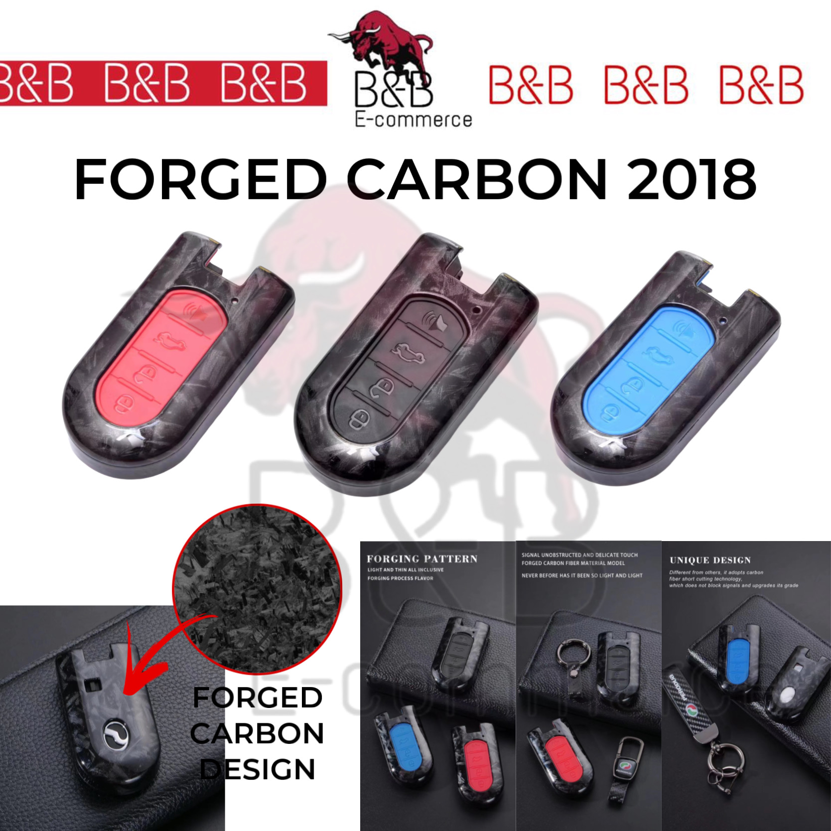 (CARBON 2018) Perodua Bezza New Myvi Aruz Keyless Remote Carbon Fibre ...