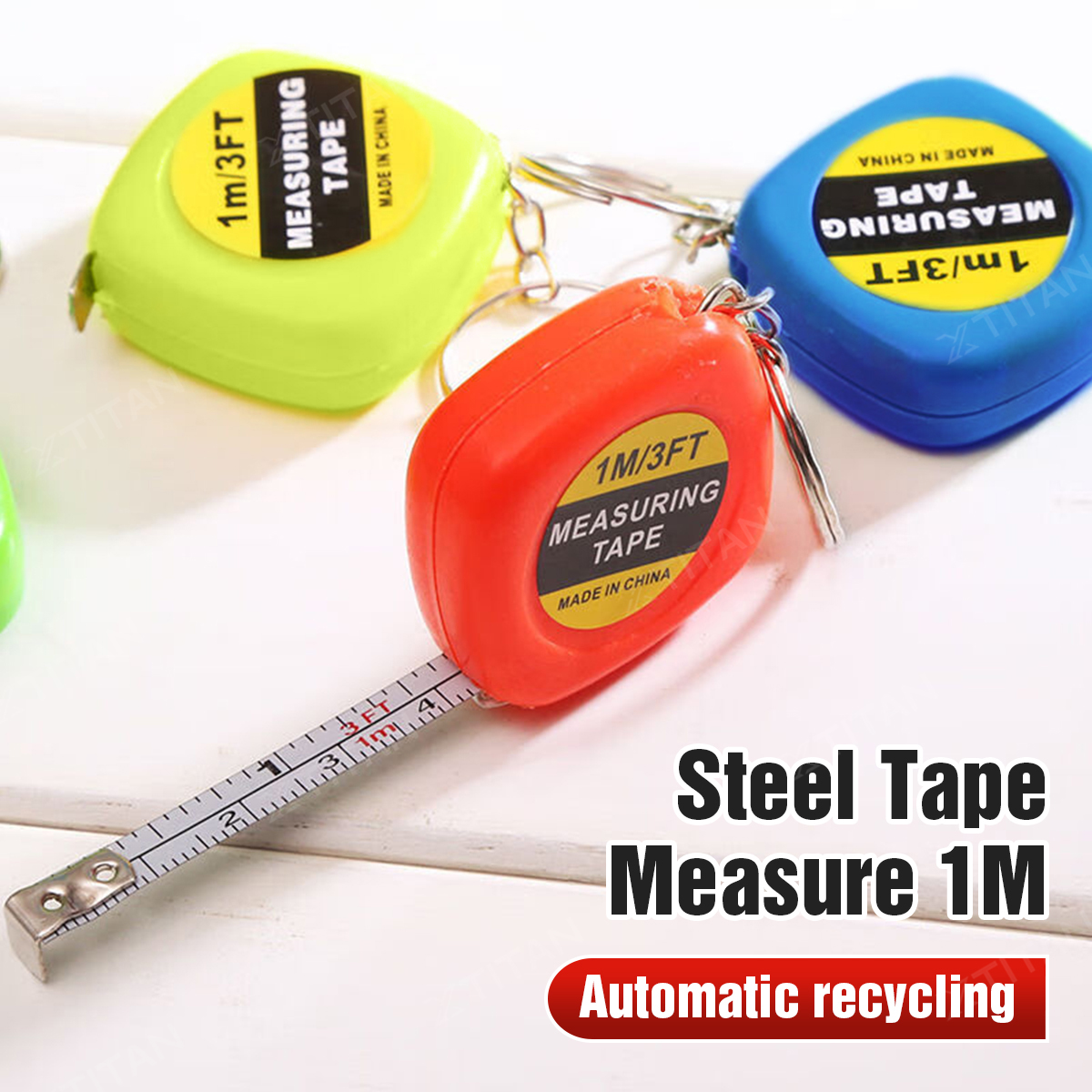 Mini Tape Measure 1m Automatic Retractable Portable Square Small Tape ...