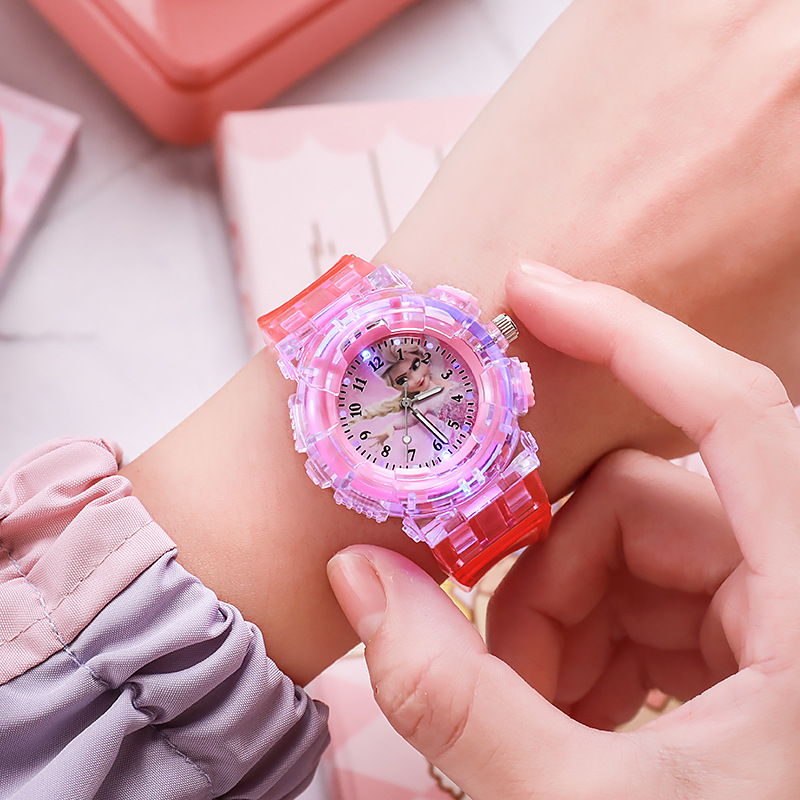 Cartoon Kids LED Light Watch Children's Colorful Watch Spiderman Iron ...