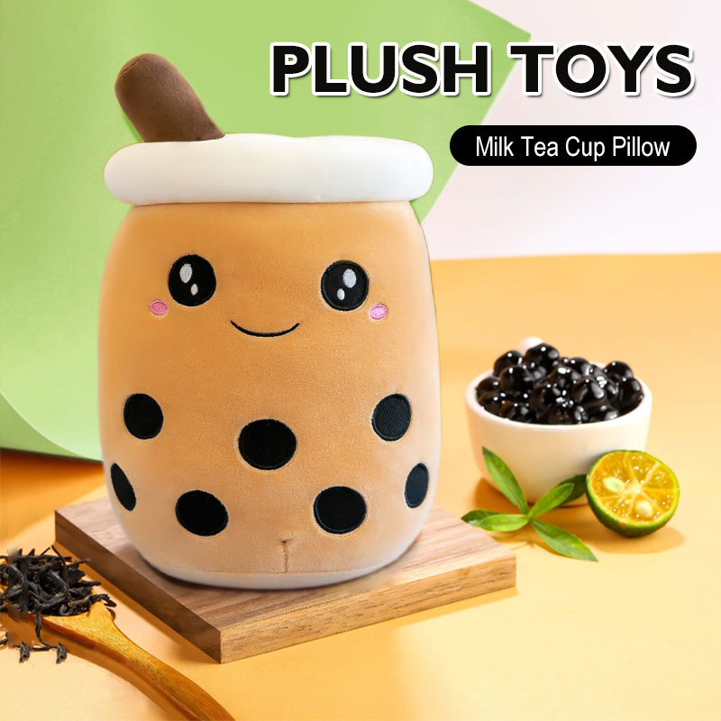 Boba Fruit Tea Plush Toy Cute Bubble Tea Stuffed Doll Toys Family 25cm ...