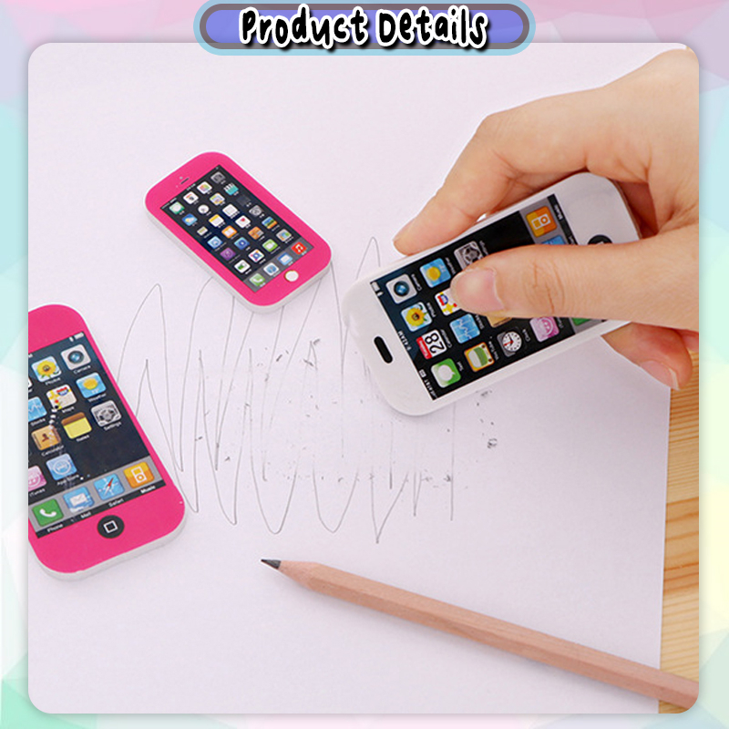 [Little B House] Cute Mobile Phone Shape Eraser Stationery Students Kid ...