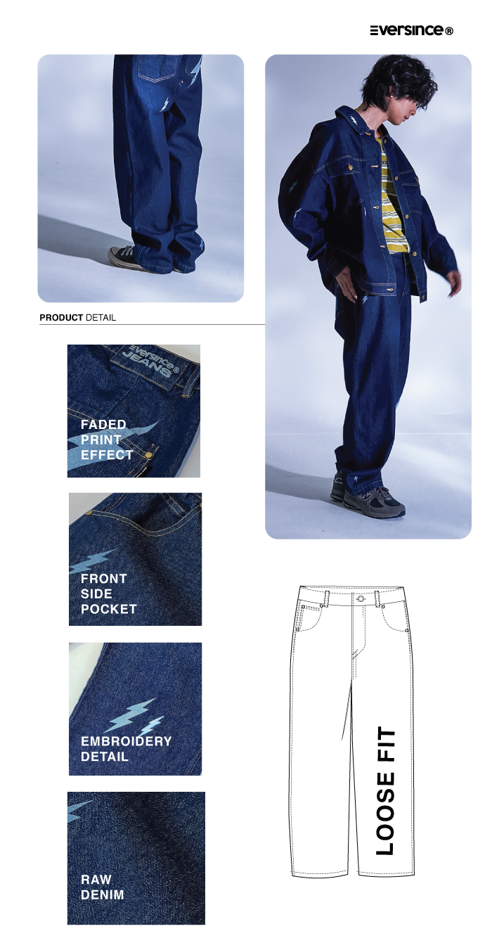 Eversince Flinch Raw Denim Jeans | Shopee Malaysia