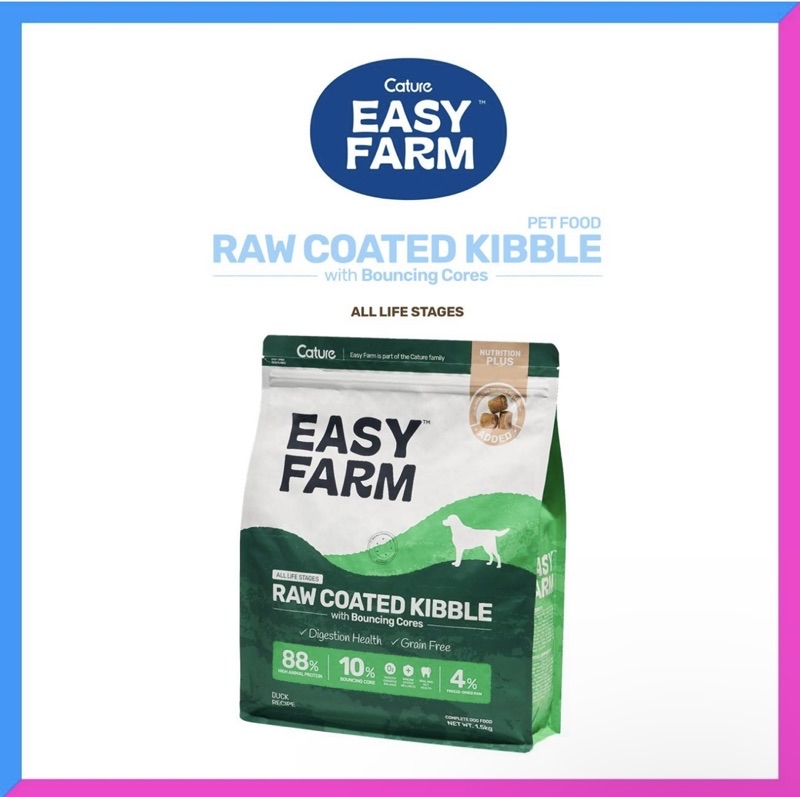 【Ready Stock】Cature Easy Farm Raw Coated Kibble Grain Free Dog Dry Food ...