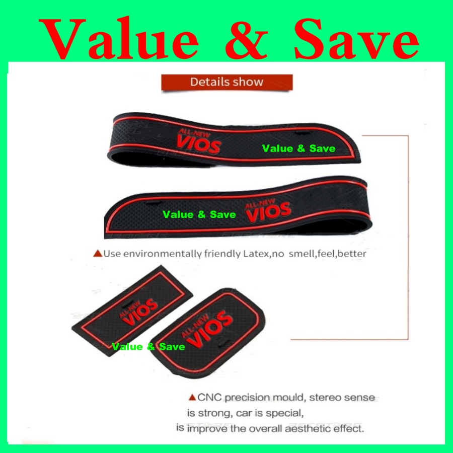 Toyota Vios 2023 2024 2025 Slot Mat Anti Slip Anti Dust Drawer Car ...