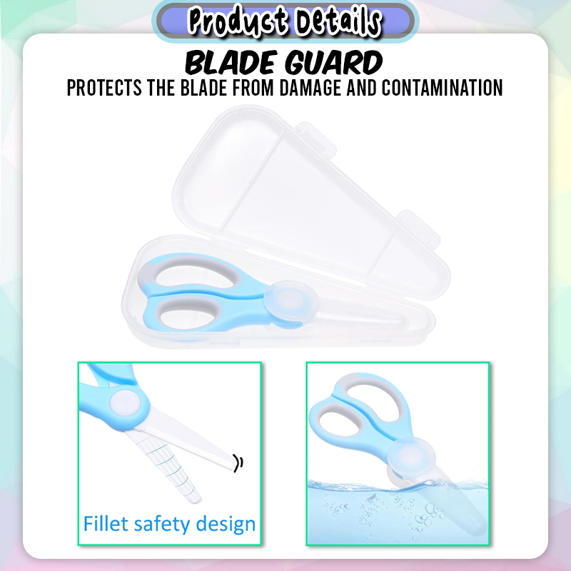 [Happy Kids] Ceramic / Stainless Steel Food Scissors Baby Food Scissors ...