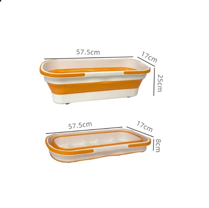 Orange White Baldi Air Boleh Lipat Collapsible Water Pail With Handle ...
