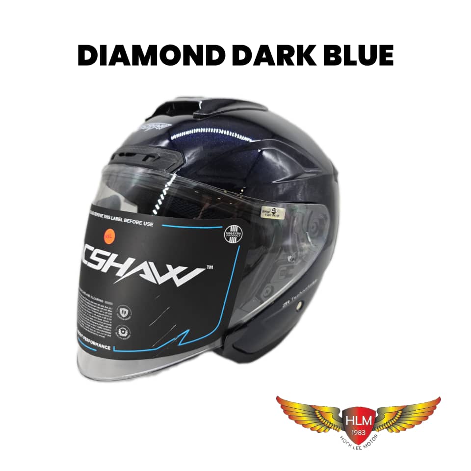 Original GRACSHAW G838 GAIZER DIAMOND DARK BLUE OPEN FACE HELMET (Direct Dari Kilang) | Shopee ...