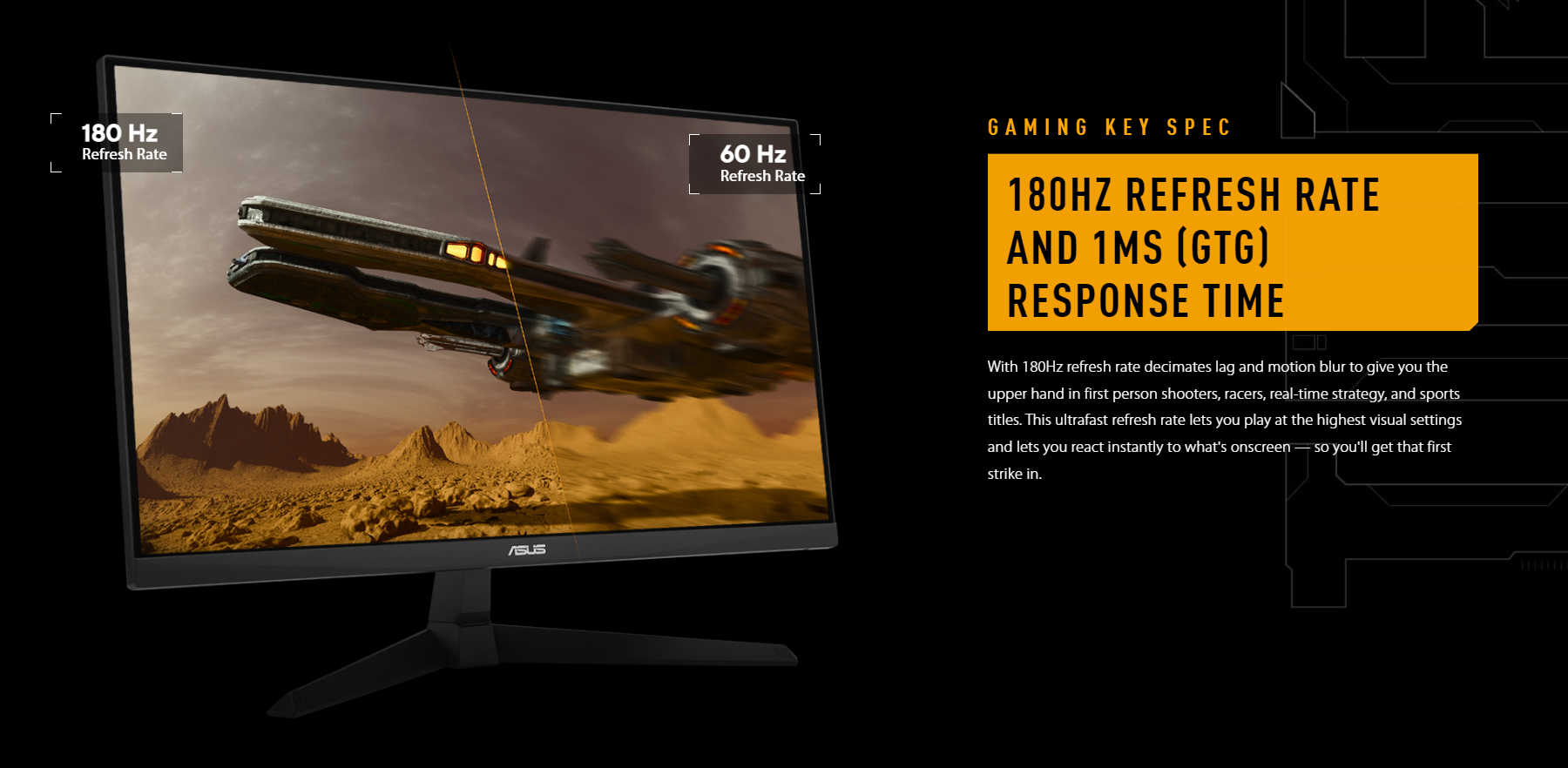ASUS TUF Gaming VG249Q3A Gaming Monitor – 24-inch, Full HD(1920x1080 ...