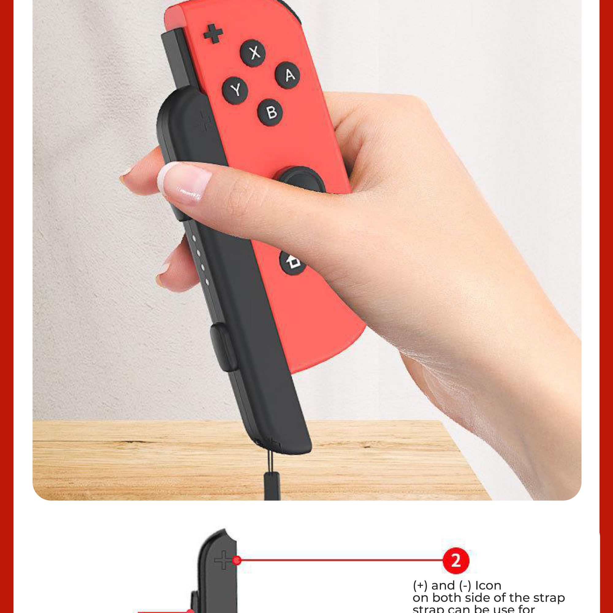 Akitomo Joycon Strap Controller Hand Strap Safety Rope Pokemon Splatoon ...