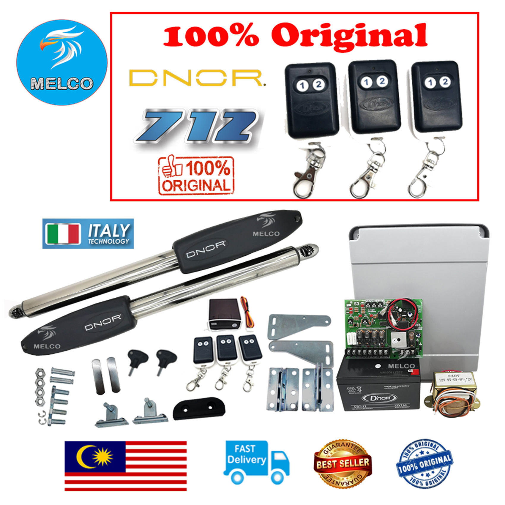 Limited Offer Ori Remote DNOR 712 Heavy Duty Swing and Folding Autogate ...