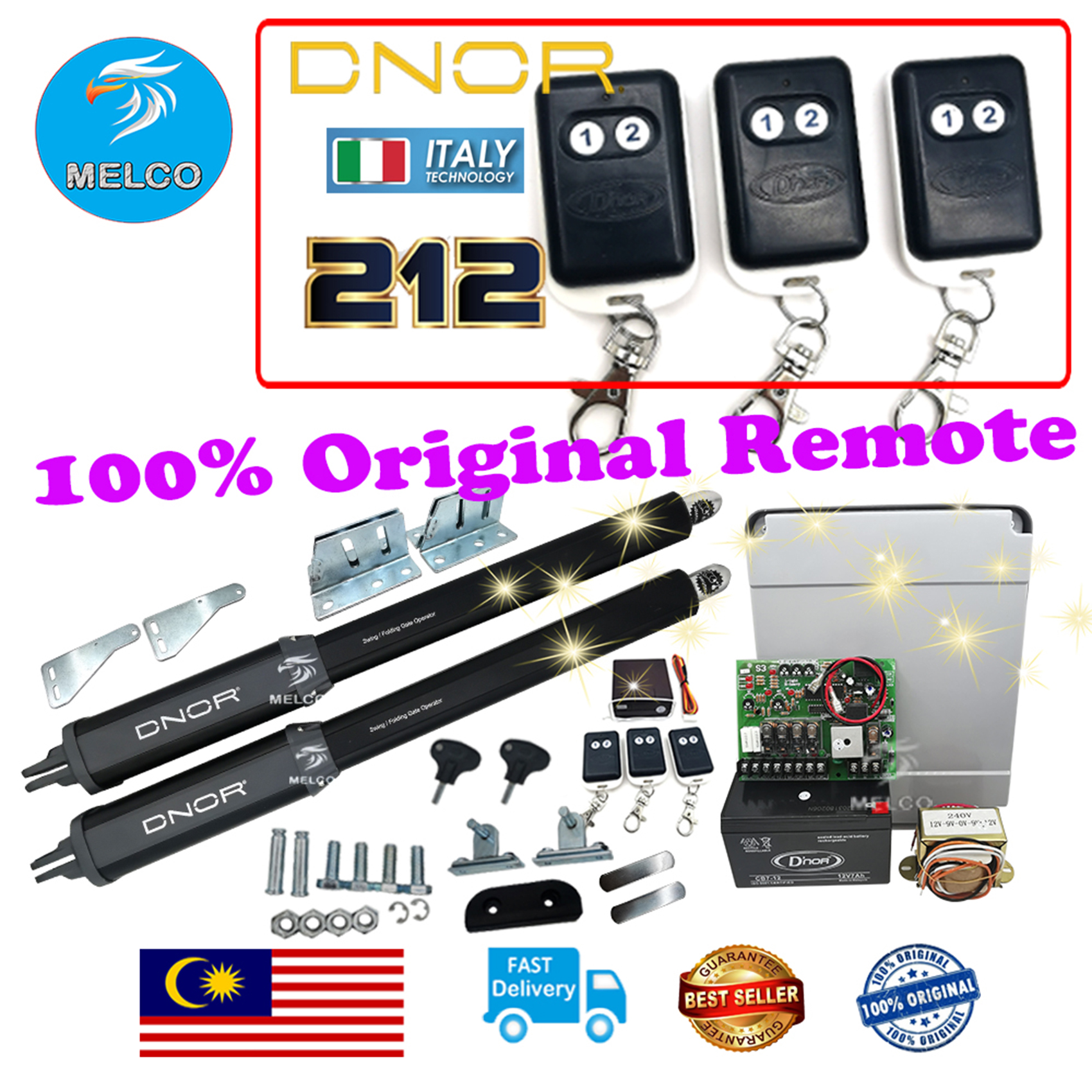 Original remote DNOR 212 SWING AND FOLDING ARM AUTO GATE SYSTEM HEAVY ...