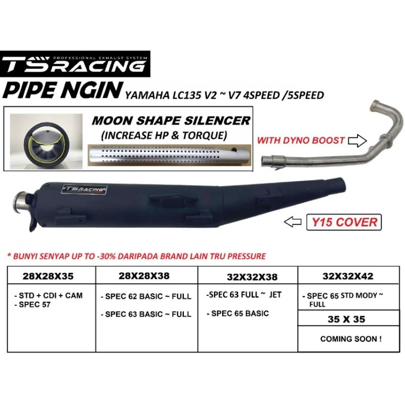 YAMAHA Y15ZR Y15 LC135 SYM VF3I Super Back Pressure / Thru Pressure ...