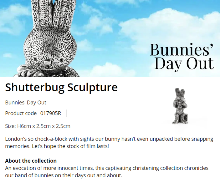 Royal Selangor Bunnies' Day Out Collection Shutterbug Sculpture | Shopee Malaysia
