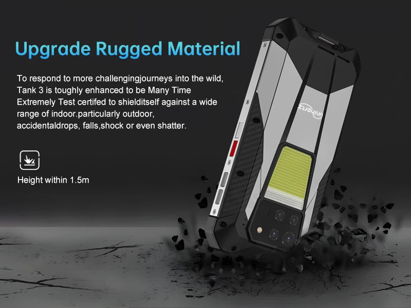 Unihertz Tank 3 8849 Rugged Smartphone 32GB 512GB 23800mAh 120W Charger Dimensity 8200 5G Cell ...