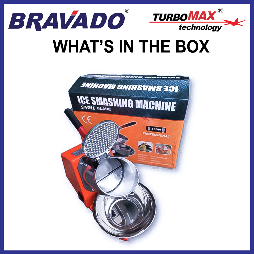 BRAVADO TurboMAX 300W Single Blade Ice Crusher | Ice Shaver | Ais ...