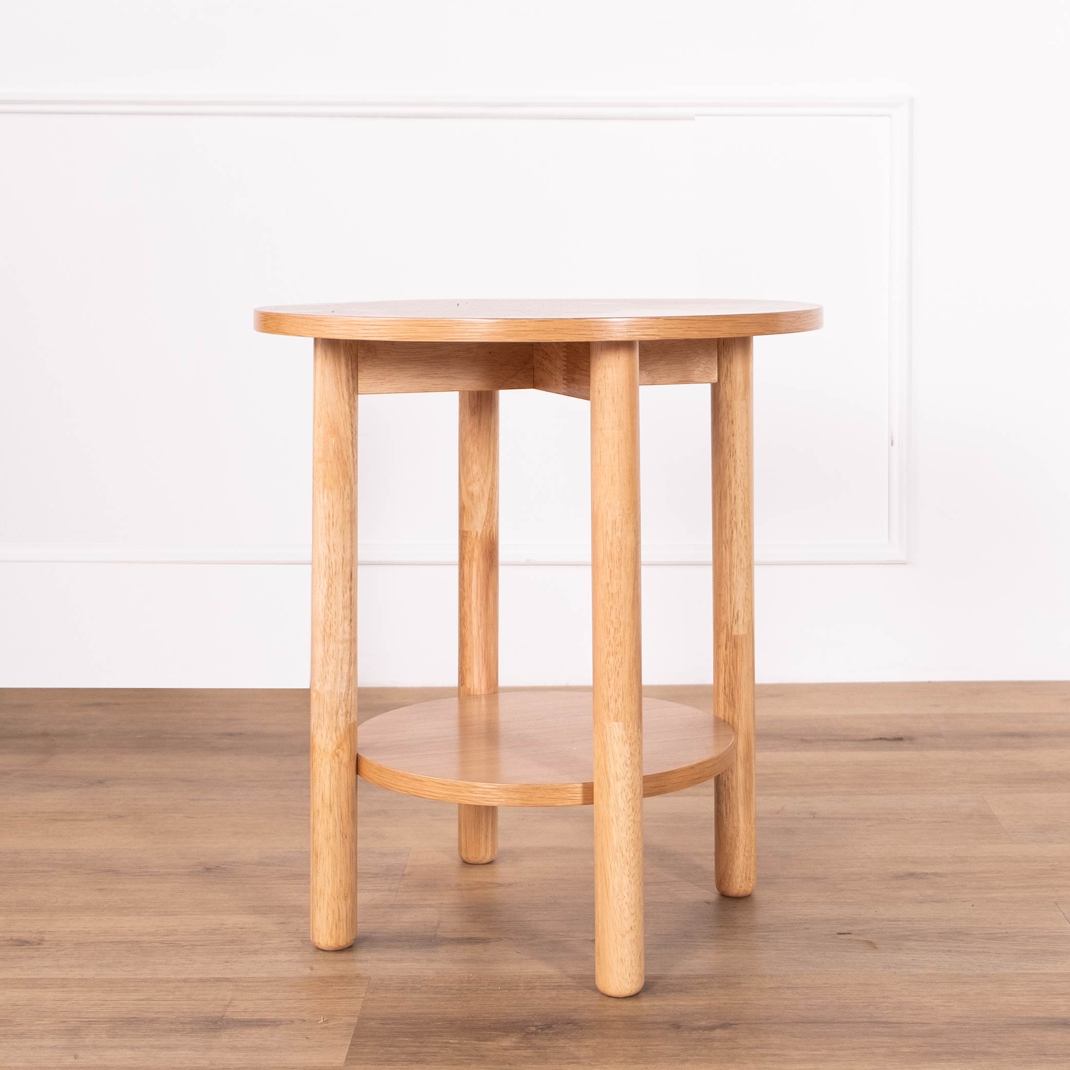 Furniture Direct SOVEN Japandi Style Full Solid Rubberwood Side Table ...