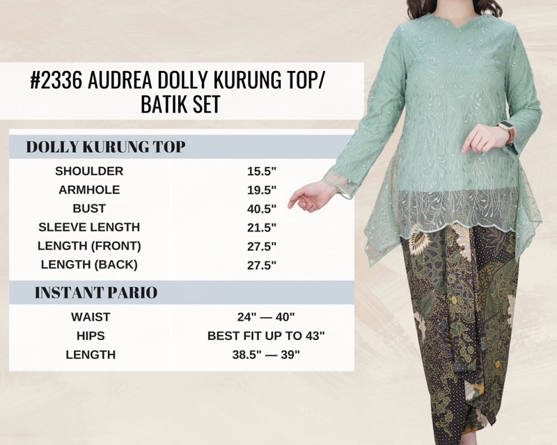 AUDREA DOLLY KURUNG TULLE ORGANZA BATIK PARIO SET BAJU RAYA 2025 READY ...