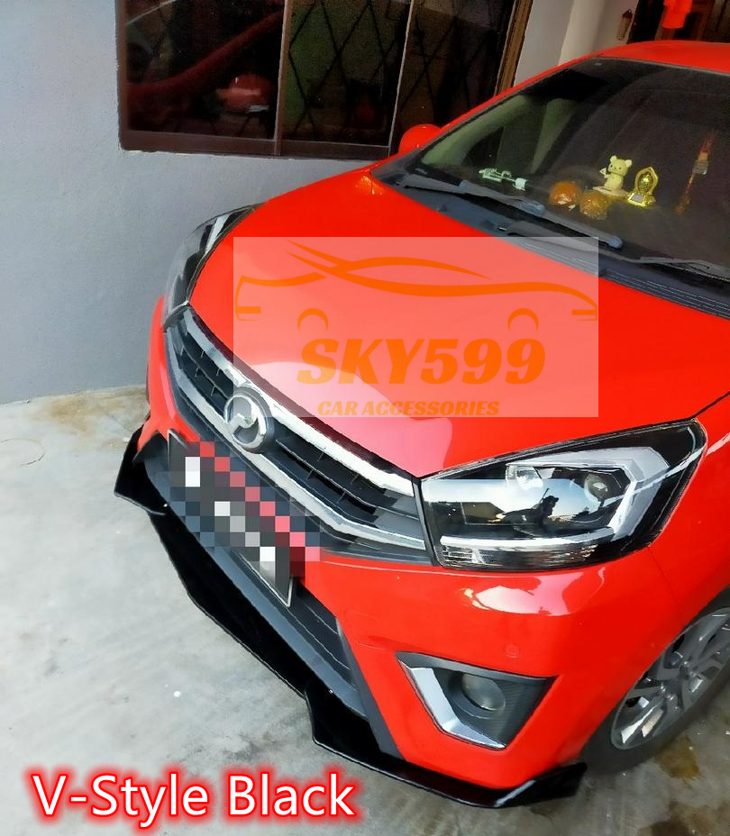 Perodua Axia 2014-2019 Front Bumper Diffuser Lip Wrap Angle Splitters ...