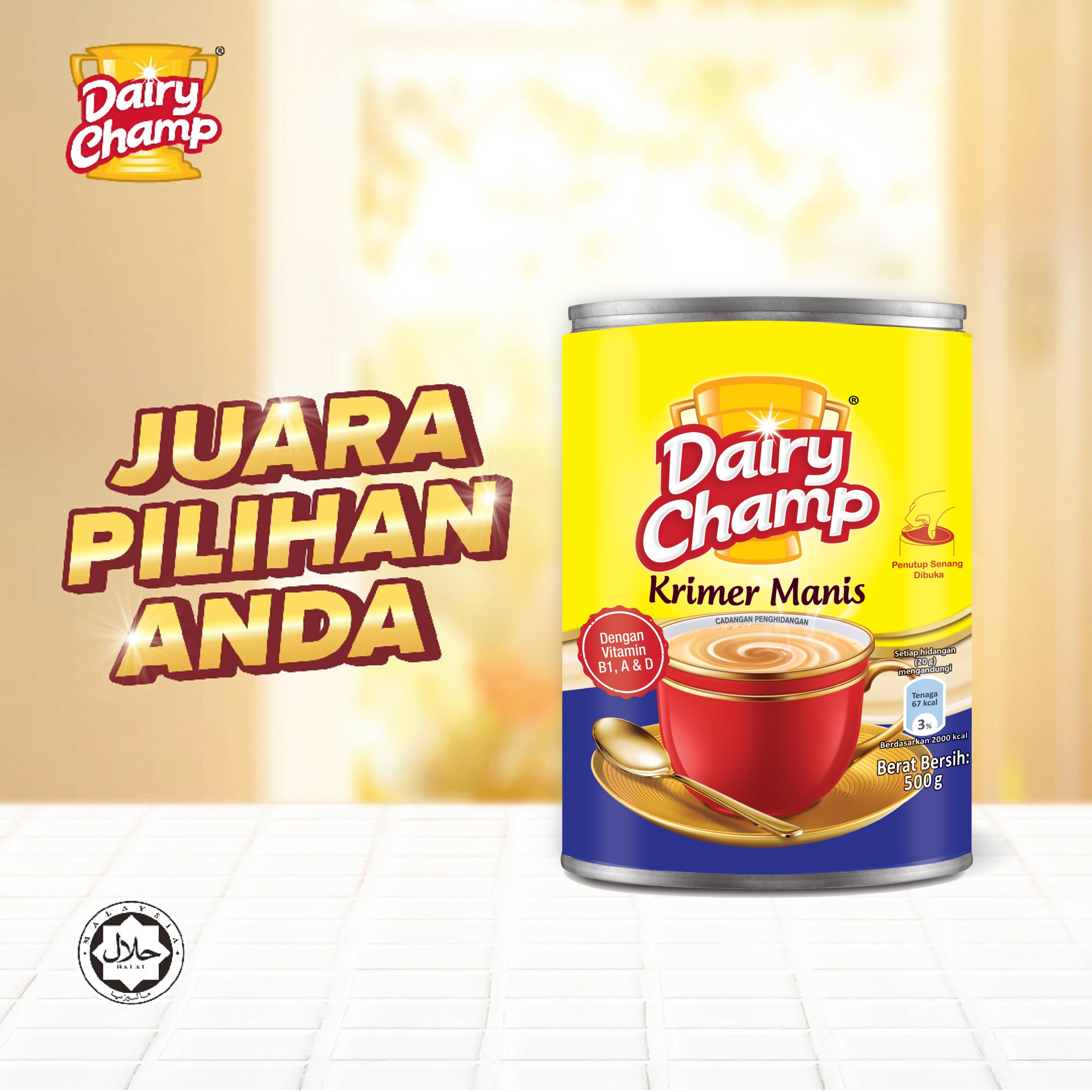 Dairy Champ Sweetened Creamer 500g x 4 cans cluster | Shopee Malaysia