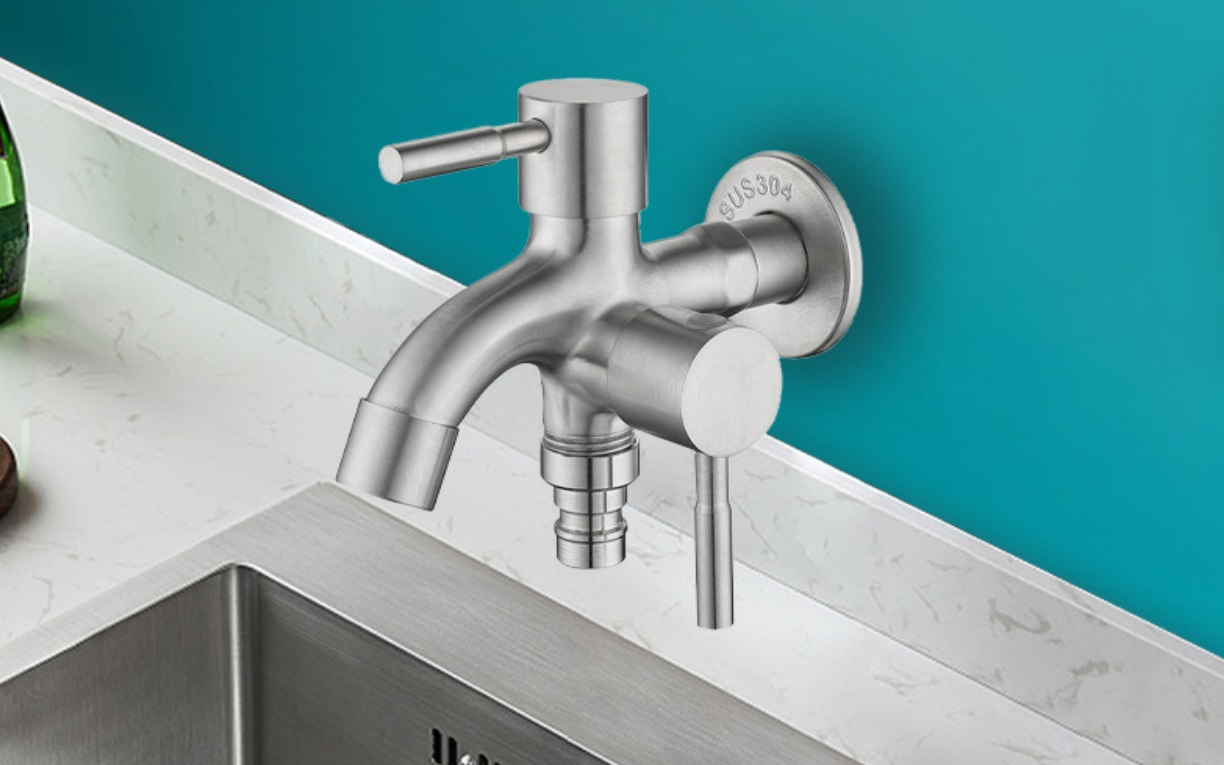 (Clear Stock) SUS304 STAINLESS STEEL KITCHEN & BATHROOM DOUBLE TAP ...