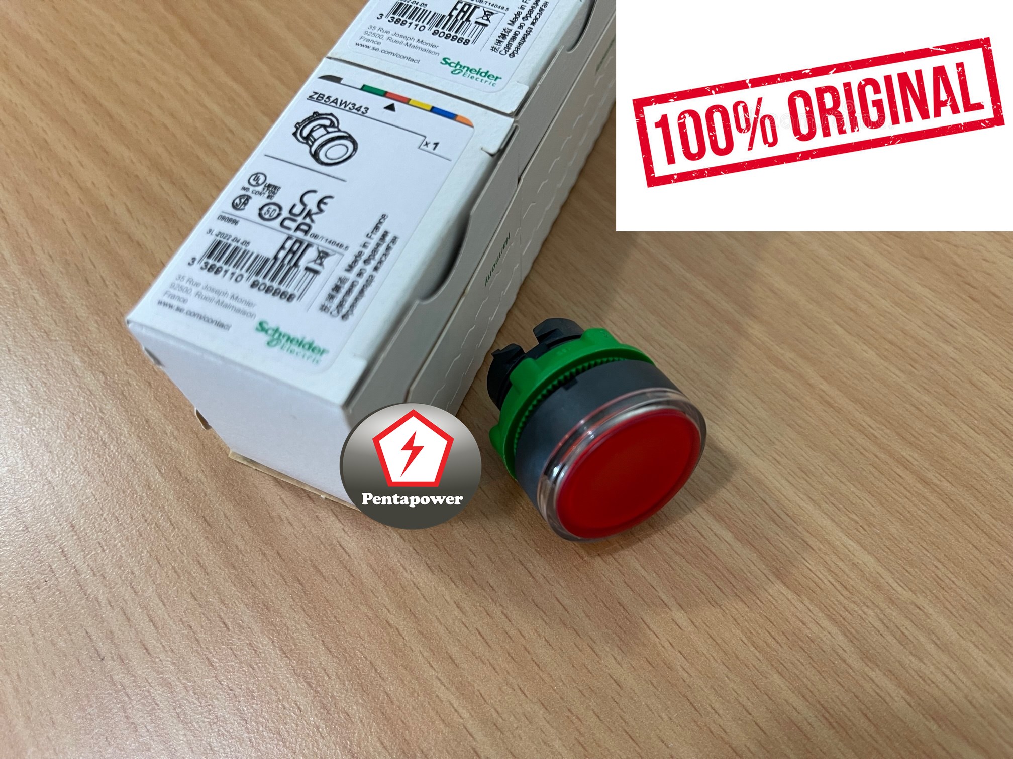 SCHNEIDER ZB5AW343 Head for illuminated push button, Harmony XB5 ...