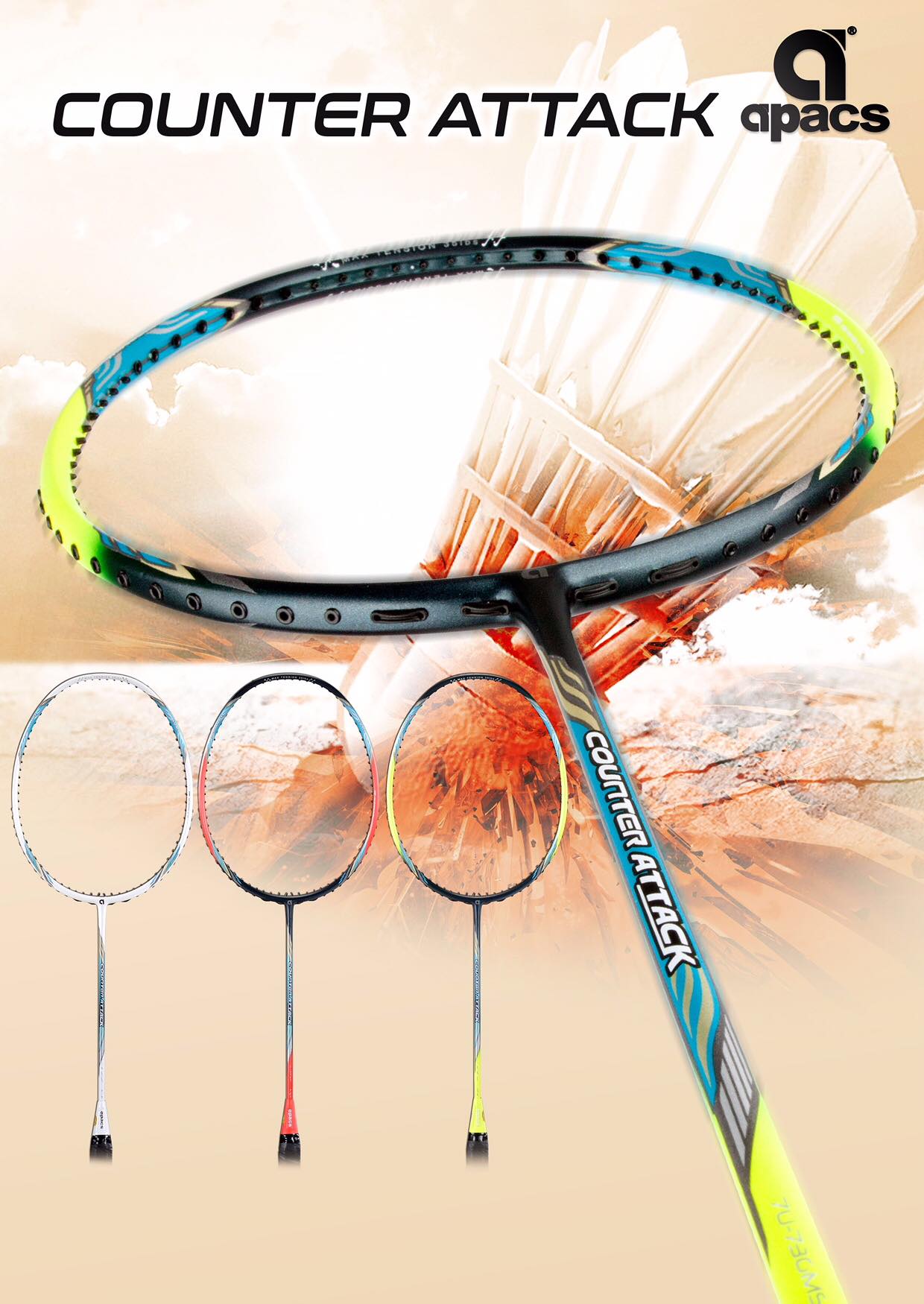 APACS Racket COUNTER ATTACK 7U ( Original ) Smash & Speed | Shopee Malaysia