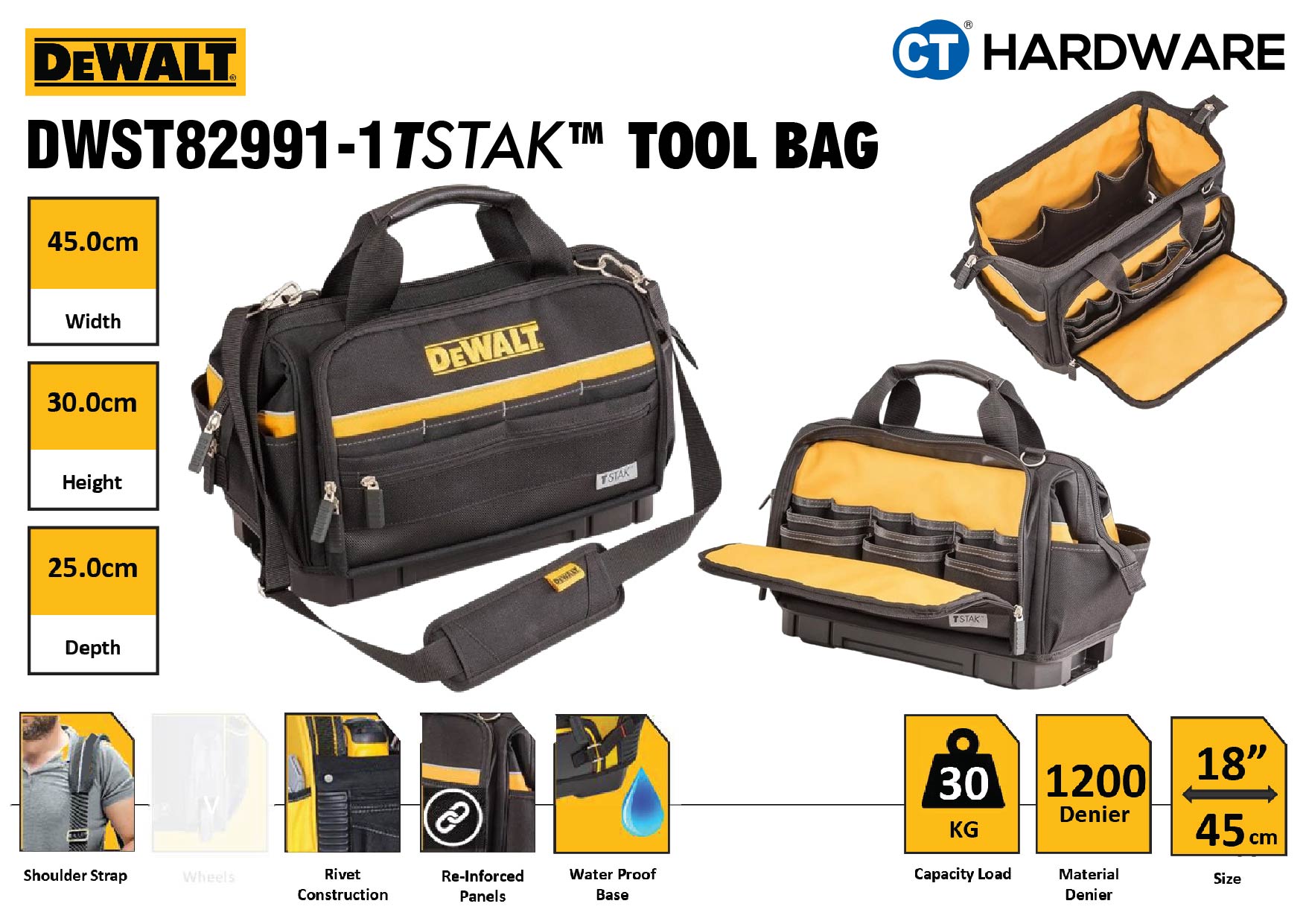 Dewalt TOUGHSYSTEM® 2.0 | TSTACK Soft Fabric Tool Bag | Storage Range ...