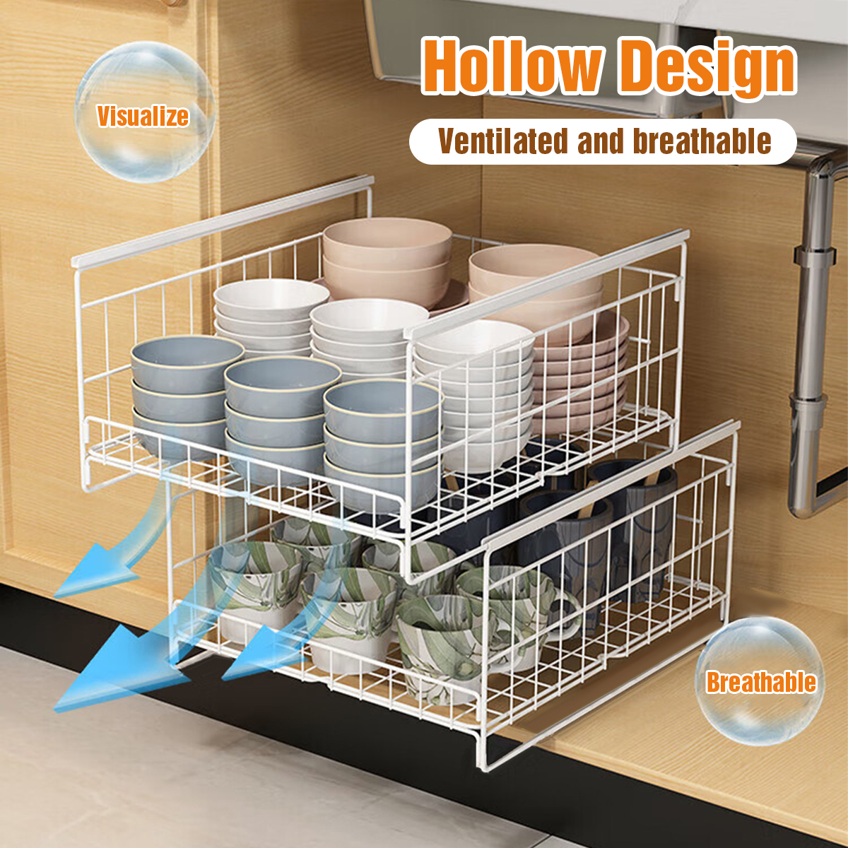 Stainless Steel Pull Out Rack Pull Out Basket For Kitchen Cabinet ...